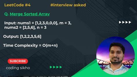 Md Saif Raza On Linkedin Merge Sorted Array Leetcode4 Interview Asked Problem
