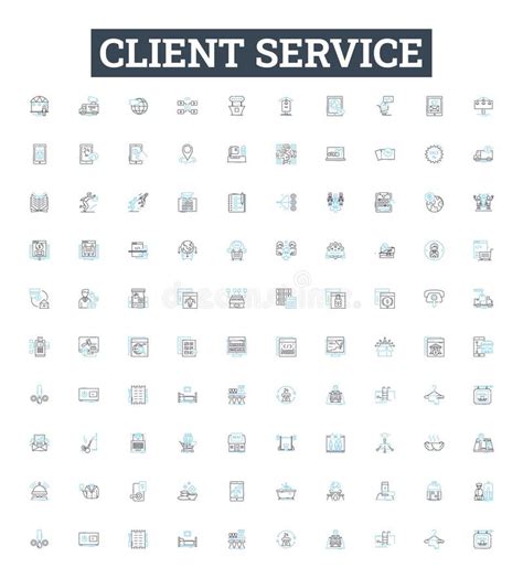 Client Service Vector Line Icons Set Client Service Client Service Help Assistance Support