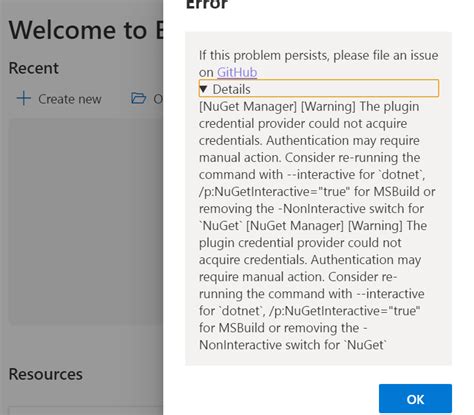 Nuget Manager The Plugin Credential Provider Could Not Acquire Credentials Authentication May