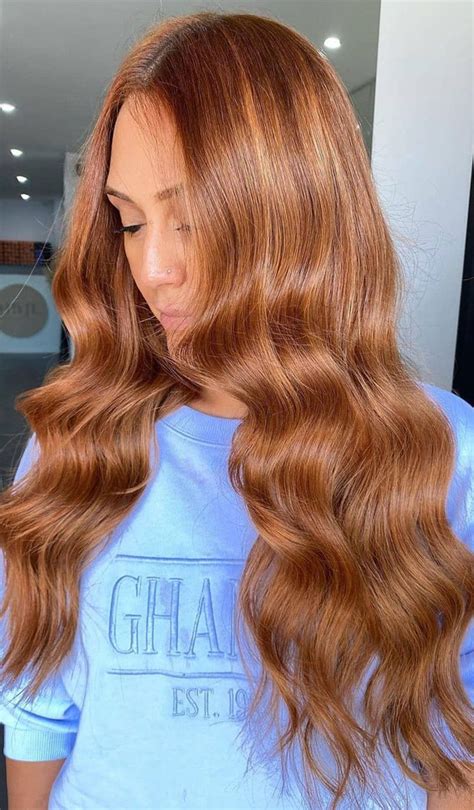 40 Copper Hair Color Ideas Thatre Perfect For Fall Copper Brown Long Loose Waves