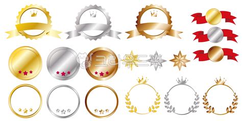 라벨 메달 금메달 은메달 동메달 사진이미지일러스트캘리그라피 Lalajean작가