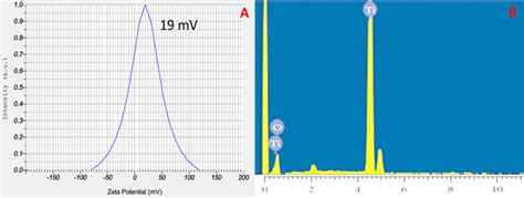Zeta Potential A And Eds Spectrum B Of Synthesized Tio2 Nps