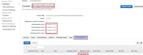 create an ecs cluster ec2 spot workshops