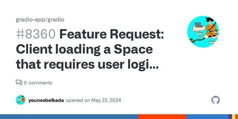 Feature Request Client Loading A Space That Requires User Login As An