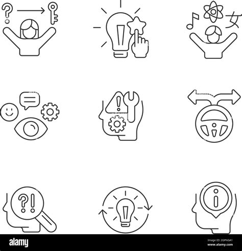 Self Development Skills Linear Icons Set Stock Vector Image And Art Alamy