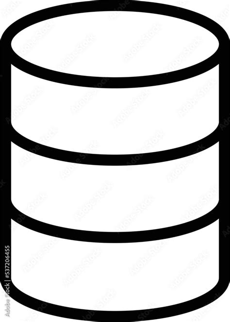 Database Icon On Black Background Stock Vector Adobe Stock