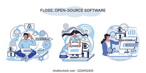 Floss Open Source Software Free Product Stock Vector Royalty Free 2226922435 Shutterstock