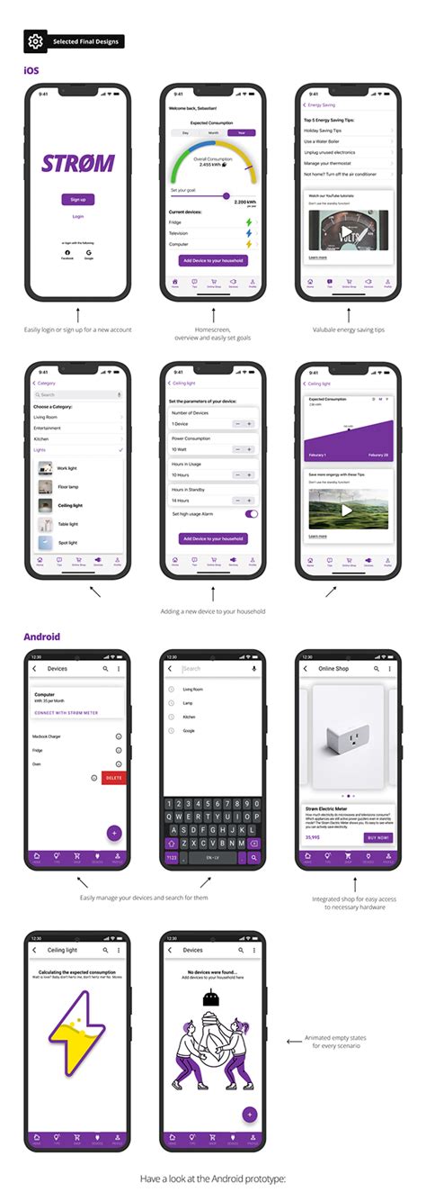 Strøm Energy Saving App On Behance