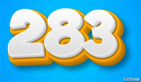 283 Text Effect And Logo Design Number