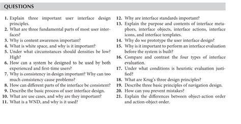 solved questionsexplain three important user interface
