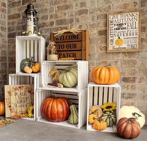 Fall Crate Display Ideas Style Your Porch With Beautiful Arrangements Fall Crate Display Ideas Style Your Porch With Beautiful Arrangements