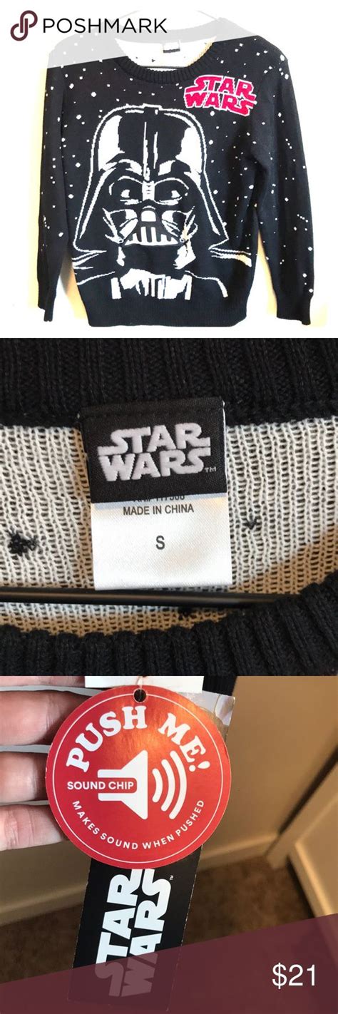 Nwt Disney Star Wars Darth Vader Sound Sweater Star Wars Sweater