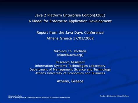 Ppt Java 2 Platform Enterprise Editionj2ee A Model For Enterprise