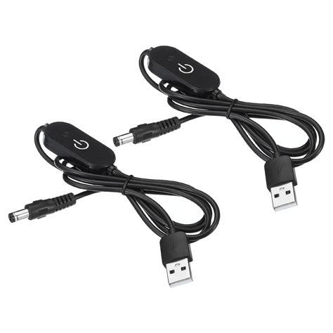 Led Touch Inline Dimmer Switch 2 Pack Usb Male To 5 5x2 1mm Dc Male Controller Switch Extension