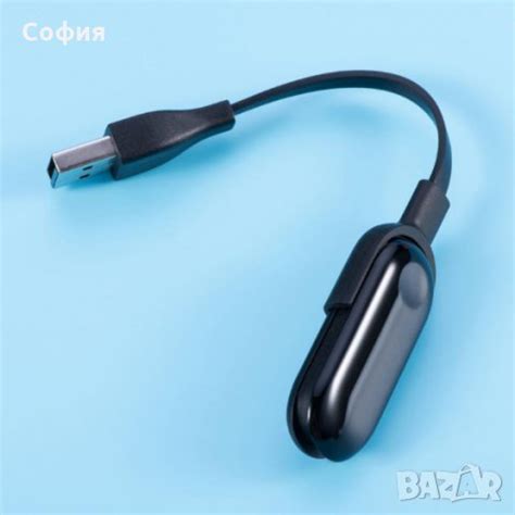 Зарядно за фитнес гривна Xiaomi Mi Band 5, 6, 7, Шиаоми Ми Банд 5, 6, 7 ...