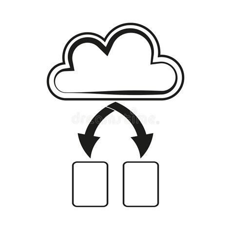 Cloud Data Sync Icon Storage Icon Stock Vector Illustration Of Transfer Communication