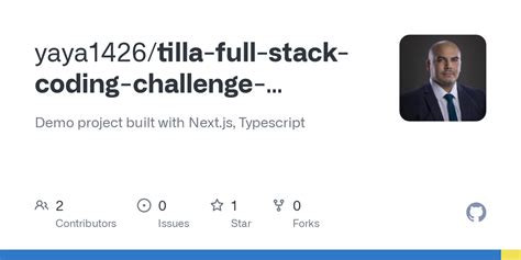 Github Yaya1426tilla Full Stack Coding Challenge Frontend Demo