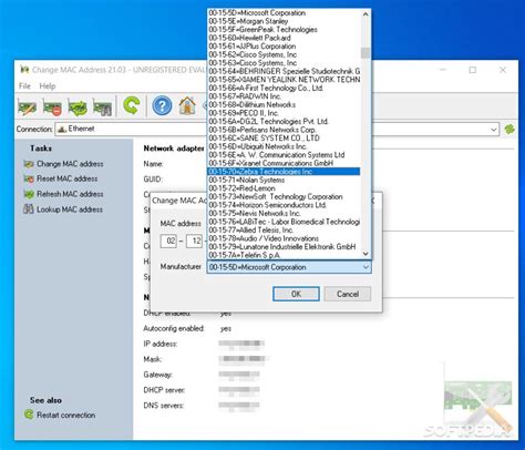 Change MAC Address Download Softpedia