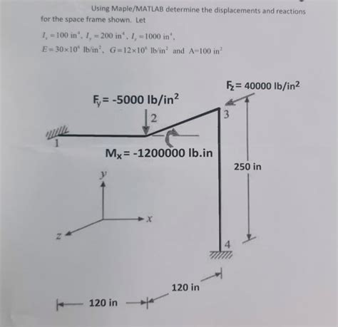 Solved Using Maplematlab Determine The Displacements An