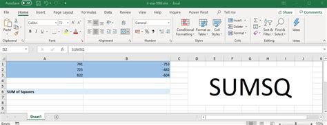 the sumsq function excelpedia