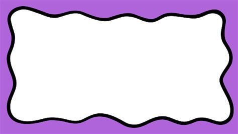 히피 스타일의 그루비 스캘럽 프레임 사이키델릭 복고풍 테두리 펑키 텍스트 상자 배경입니다 팝 빈티지 그루비 사각형 프레임입니다 벡터 손으로 그린 그림입니다 소셜 미디어를