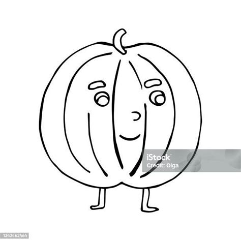 재미있는 만화 호박 캐릭터 야채와 과일 벡터 그림입니다 격리 한다면 만화 10월에 대한 스톡 벡터 아트 및 기타 이미지 10