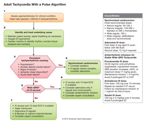 Aclsadvanced Cardiovascular Life Support7 5 Tachycardia Algorithm