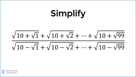 Fraction Sum Of Nested Square Roots Mind Your Decisions
