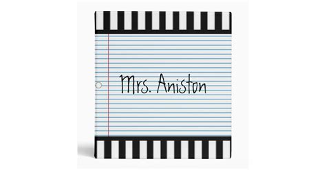Notebook Paper 3 Ring Binder Zazzle