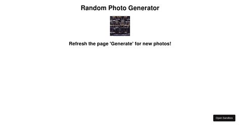 Random Photo Generator Forked Codesandbox