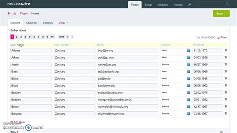 FieldtypeTable Pagination And Filtering YouTube