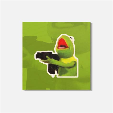 Kermit Gun Meme Download Meme Kermit With A Gun Png And  Base