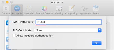 How To Set Imap Prefix In Apple Mail Ecenica