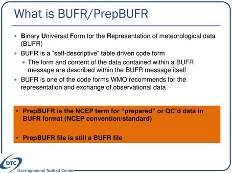 Ppt Community Tools 1 Prepbufrbufr Basic Tools Ncep Data Tank And Obsproc Powerpoint