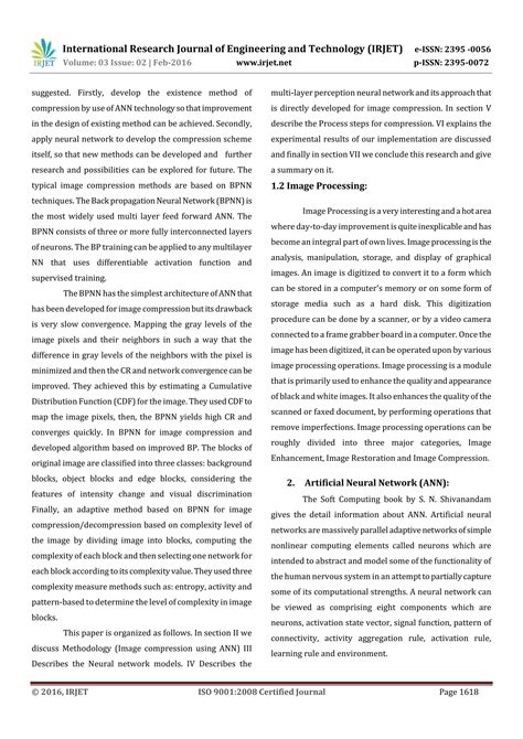 image compression and reconstruction using artificial neural network pdf