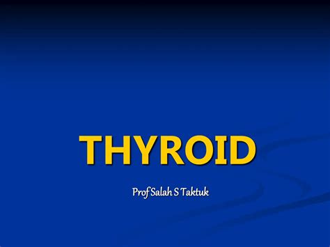 General Surgery Thyroid Disorders Lecture Pptx