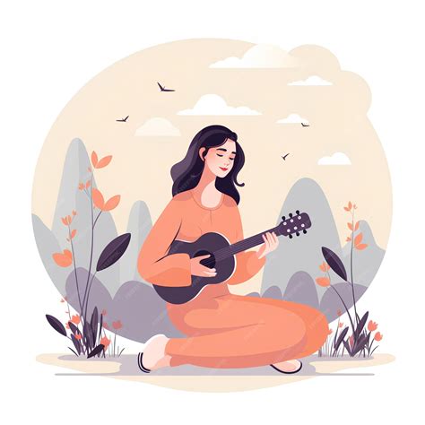 Premium Ai Image Minimalist Flat Vector Style A Beautiful And Cute Female Storyteller And Book