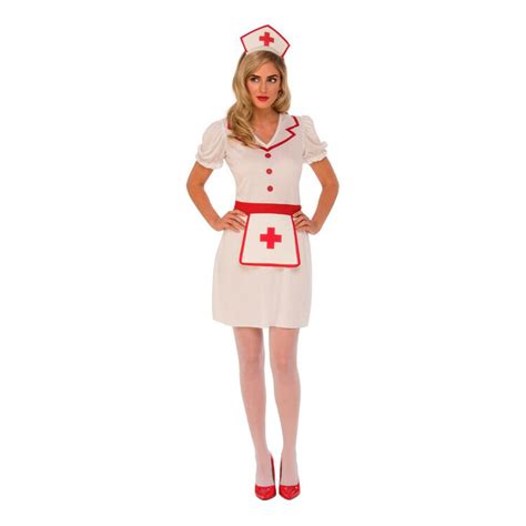 Nurse Adult Costume White And Red Small