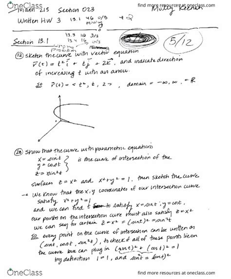 Math 215 Chapter 3 Math215hw Oneclass