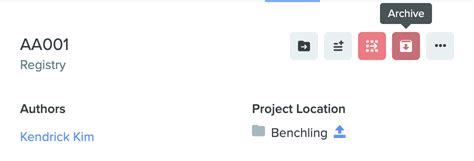 Archiving Registry Entities Benchling