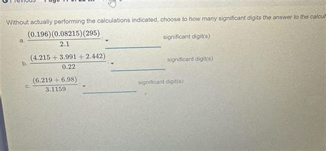 Solved Without Actually Performing The Calculations Chegg