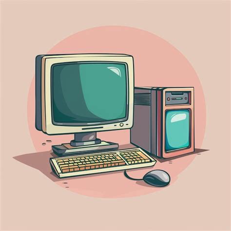 Computer Set Vector Logo Isolated On Background Premium AI Generated