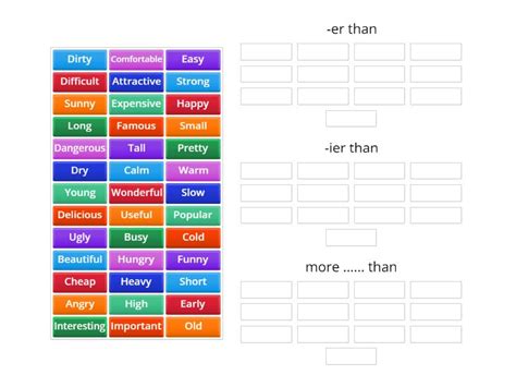 Comparatives Group Sort