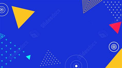 Yellow Memphis Blue Creative Business Royal Blue Powerpoint Background