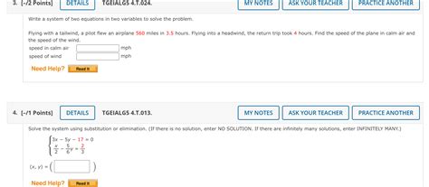 Solved Write A System Of Two Equations In Two Variables To Chegg Com