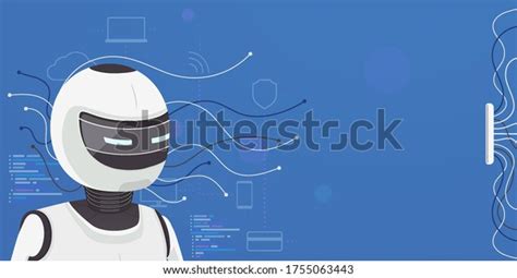 Artificial Intelligence Robot Neural Network Digital Stock Vector Royalty Free