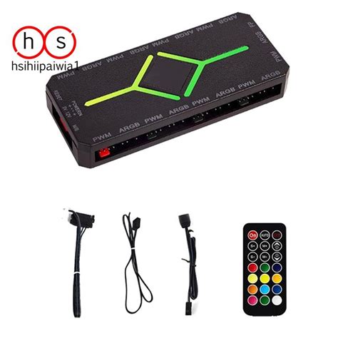 5v 3 Pin Argb Controller Cooling Fan Hub Pwm Fan Hub Pwm Argb Fan Hub