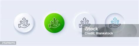 성장 차트 선 아이콘입니다 돈 이익 기호입니다 선 아이콘 벡터 3차원 형태에 대한 스톡 벡터 아트 및 기타 이미지 3차원 형태 경제 고급 Istock