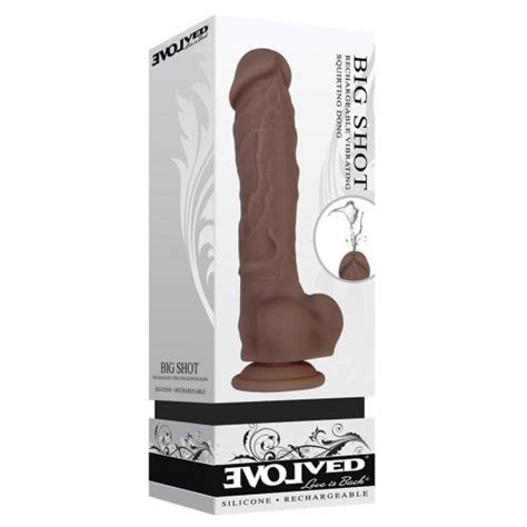 evolved big shot vibrating dildo chocolate sex toys at adult empire
