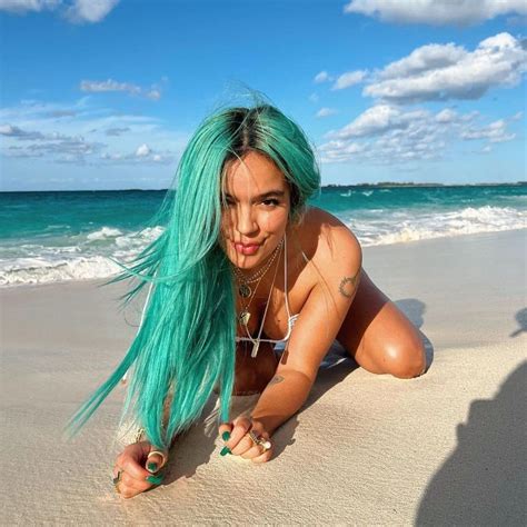 Karol G Stuns On The Beach In The Bahamas